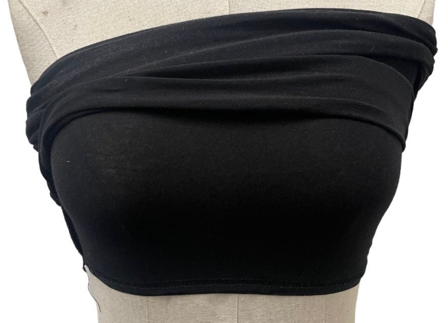Tube Top / Strapless Tube Top / Medium Length Bandeau Bra Top / Fitted ...
