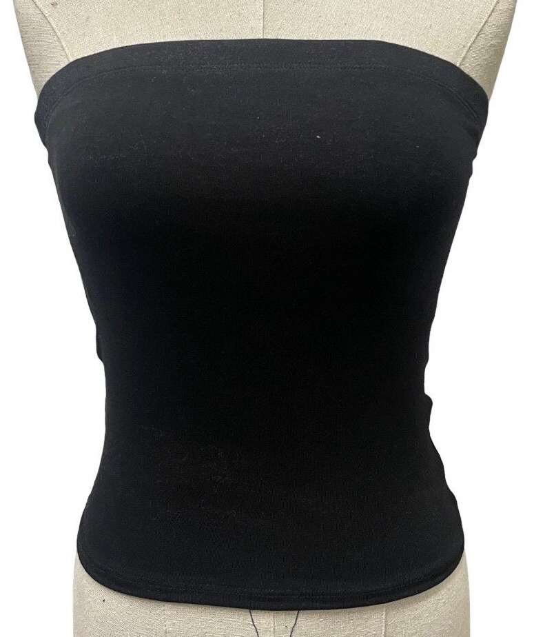 Tube Top / Strapless Tube Top / Medium Length Bandeau Bra Top / Fitted ...