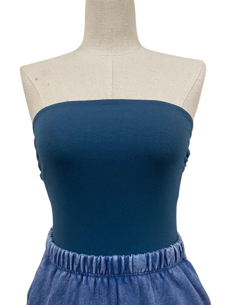Tube Top / Strapless Tube Top / Long Length Bandeau Bra Top / Fitted ...