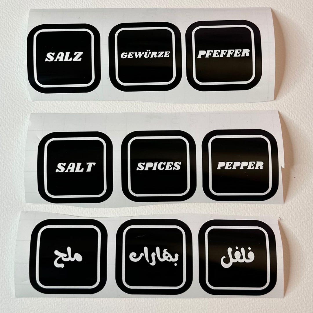 Spice Labels in Different Languages - Etsy