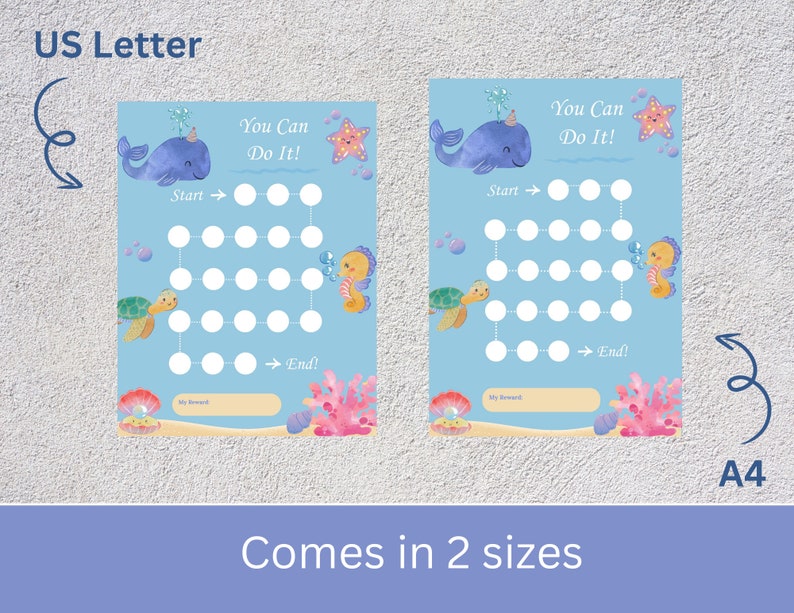 Under the Sea Reward Chart Sticker Chart Behavior Chart Printable ...
