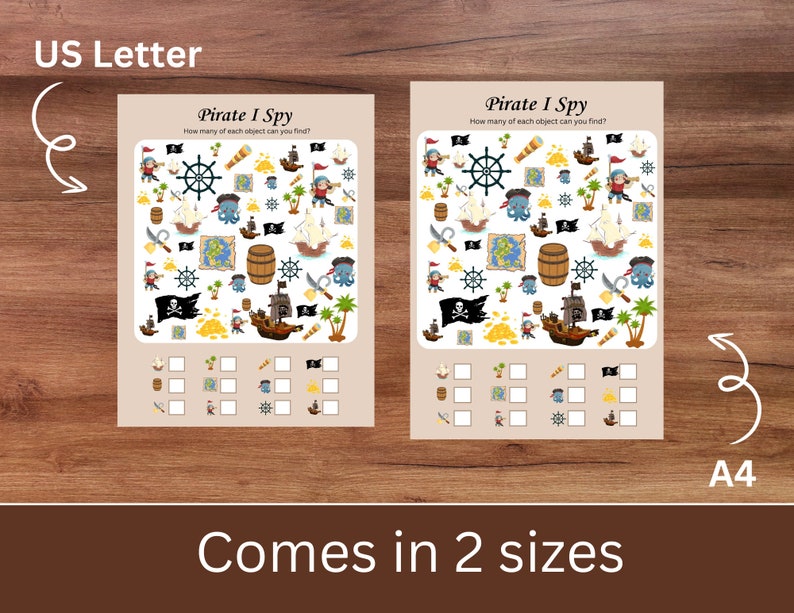 Pirate I Spy Search and Find I Spy for Kids Printable Game Digital ...