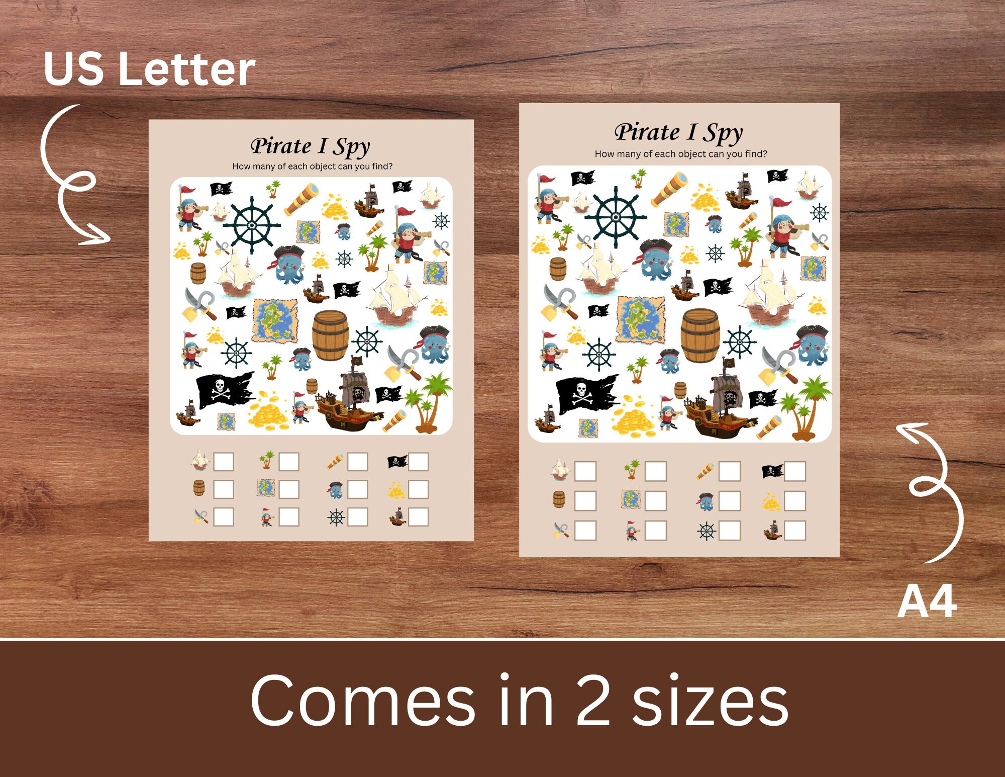 Pirate I Spy Search and Find I Spy for Kids Printable Game Digital ...