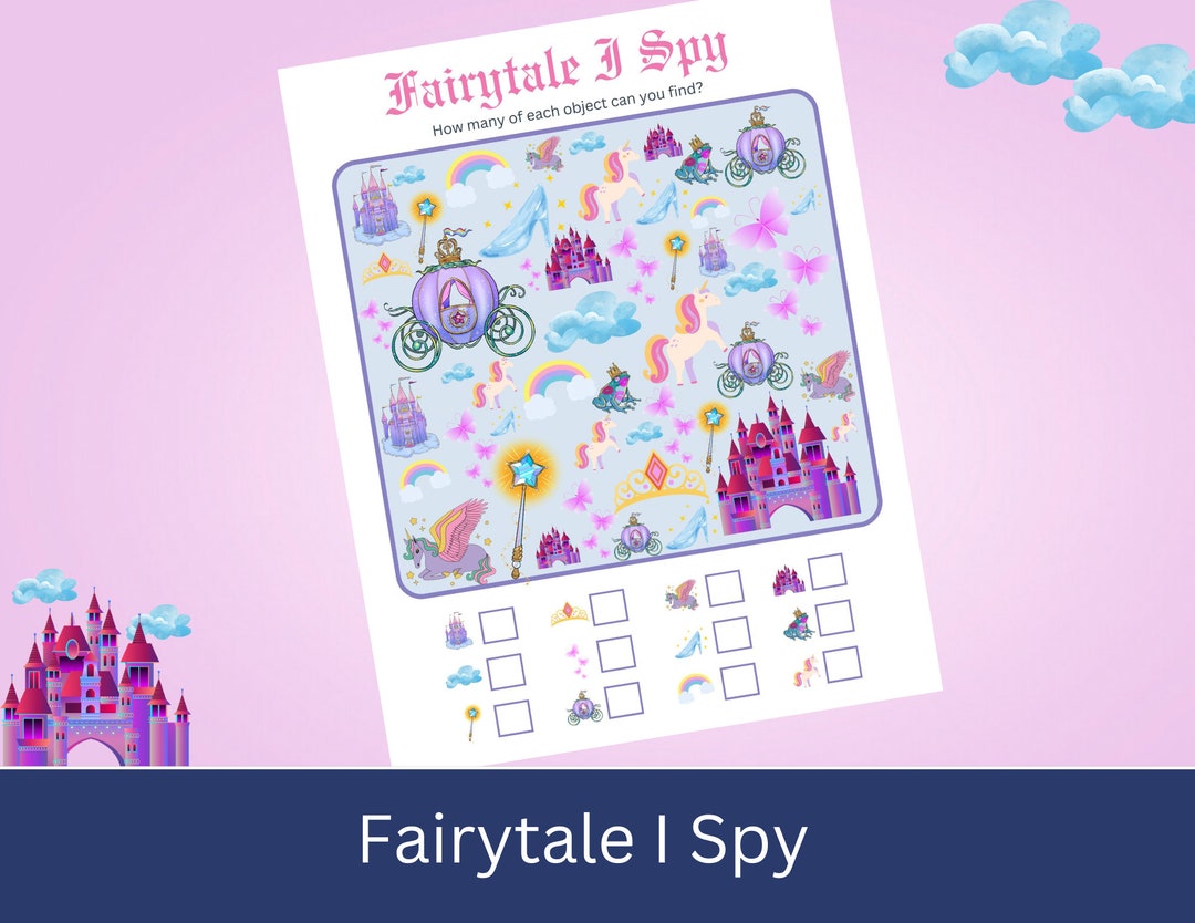 Fairytale I Spy Search and Find I Spy for Kids Printable Game Digital ...