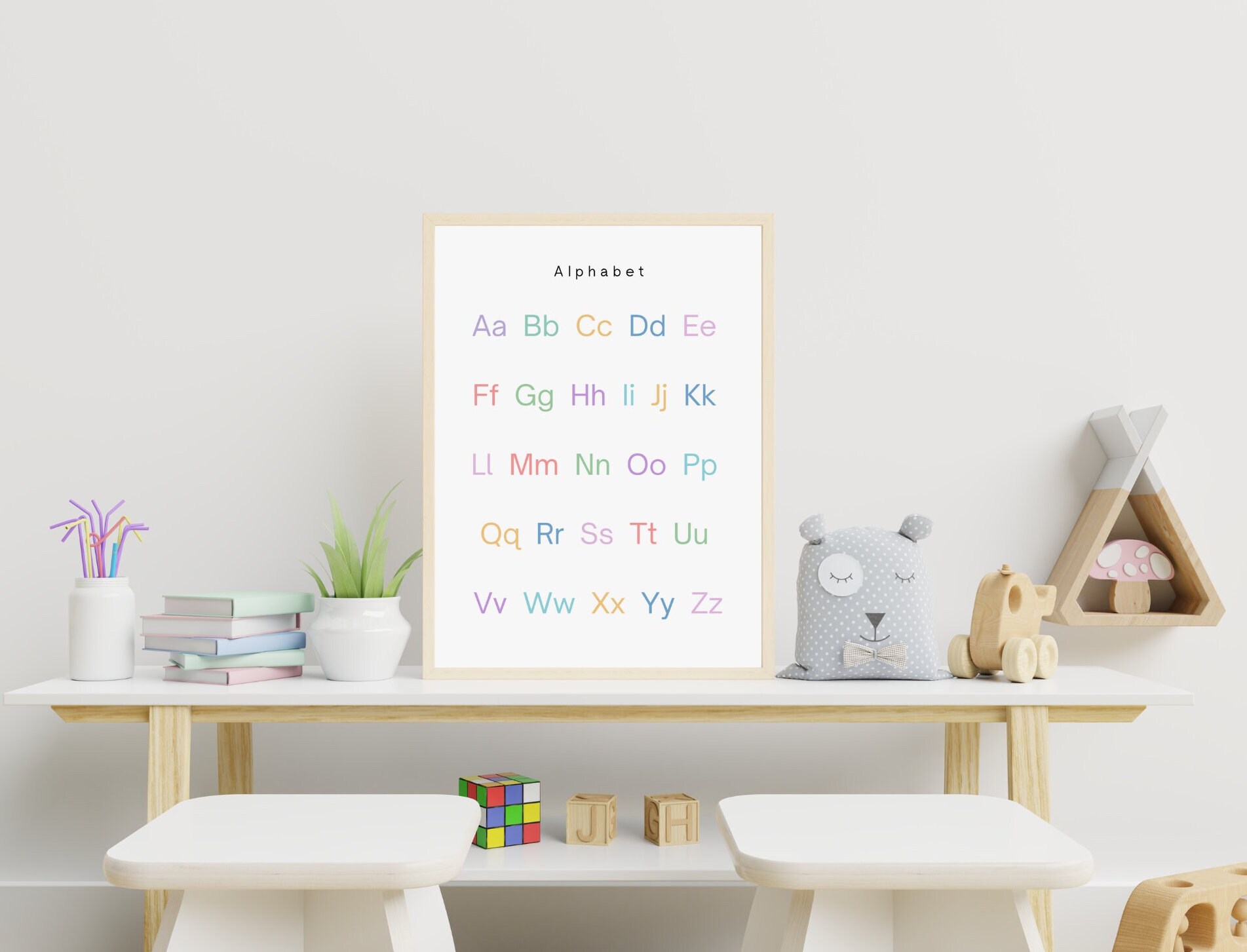 Colorful Alphabet Poster | Educational Alphabet Wall Art | Classroom ...