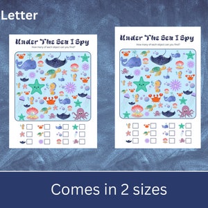 Under the Sea I Spy Search and Find I Spy Printable Game Digital ...