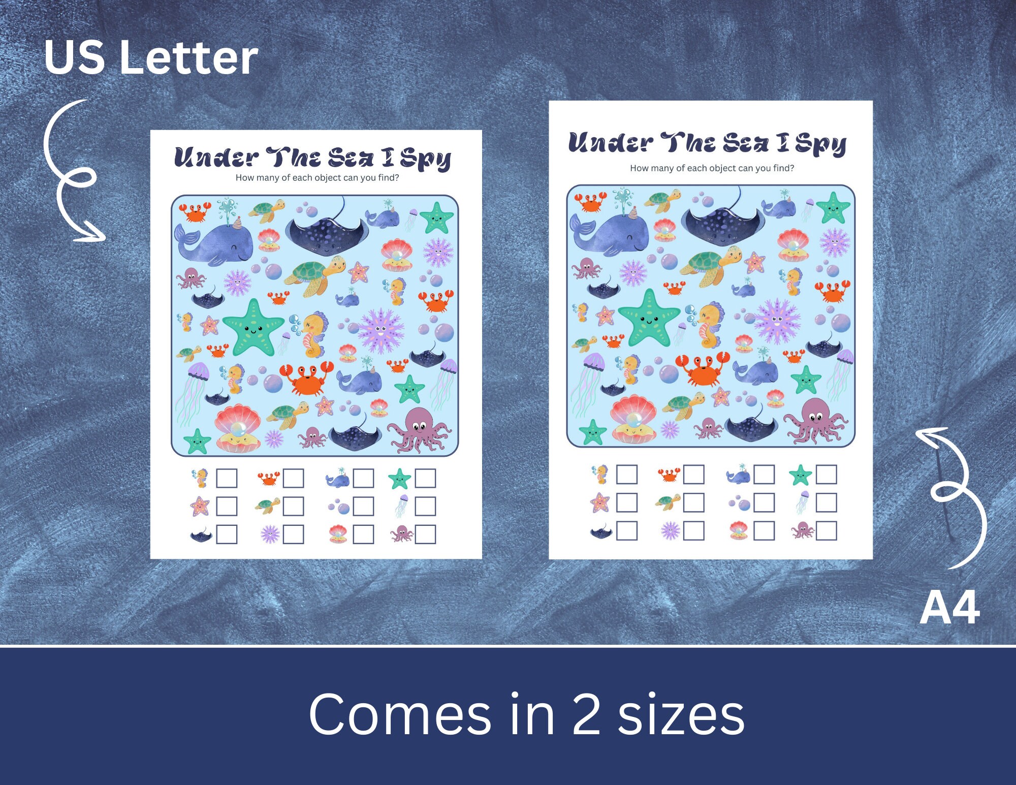 Under the Sea I Spy Search and Find I Spy Printable Game Digital ...