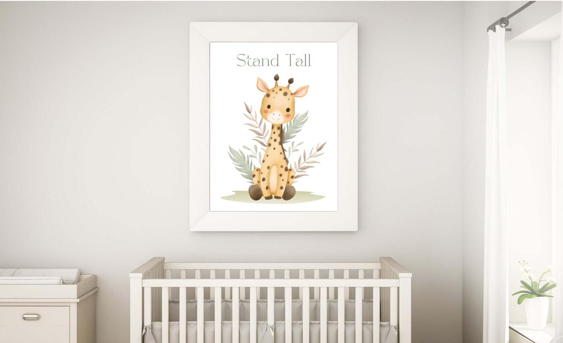 Giraffe Stand Tall Wall Art | Safari Nursery Decor | Words of ...