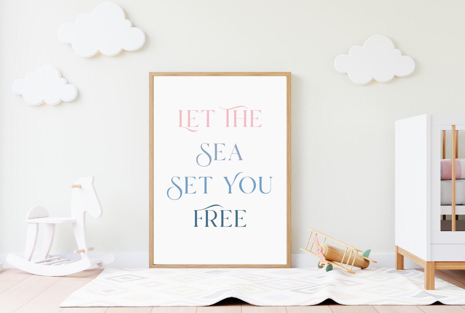 Let the Sea Set You Free Nautical Wall Art Ocean Nursery Prints Light ...