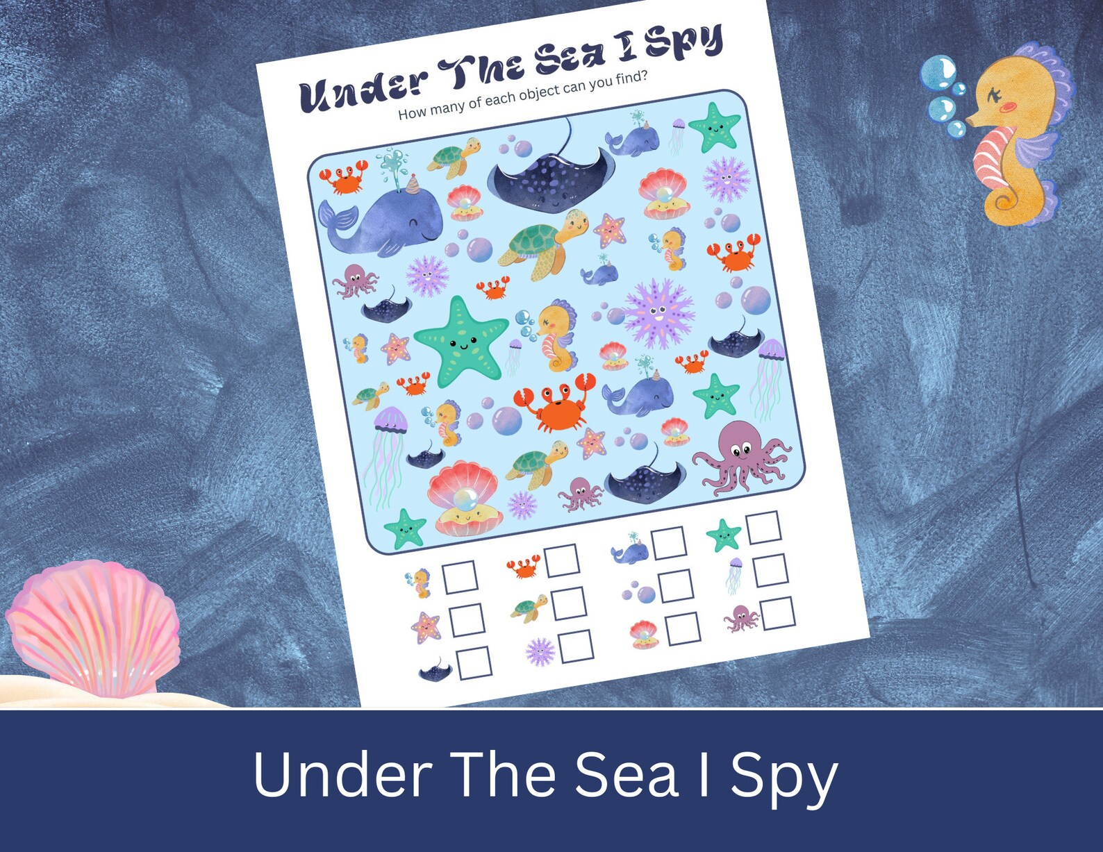 Under the Sea I Spy Search and Find I Spy Printable Game Digital ...