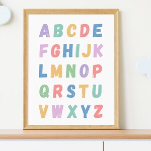 Colorful Alphabet Poster | Educational Alphabet Wall Art | Classroom ...