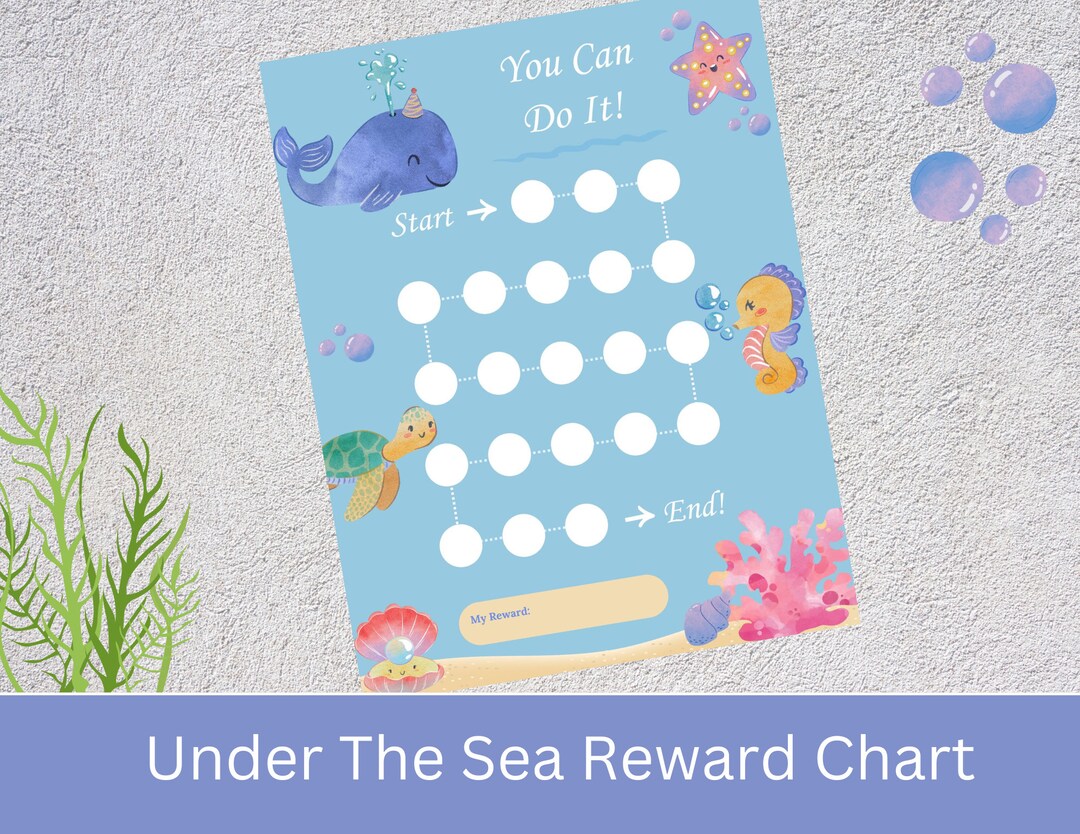 Under the Sea Reward Chart Sticker Chart Behavior Chart Printable ...