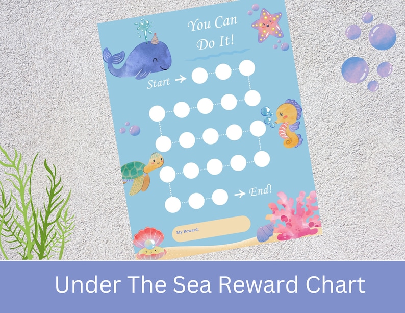 Under the Sea Reward Chart Sticker Chart Behavior Chart Printable ...