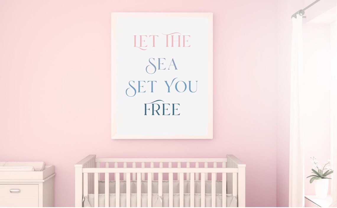 Let the Sea Set You Free Nautical Wall Art Ocean Nursery Prints Light ...