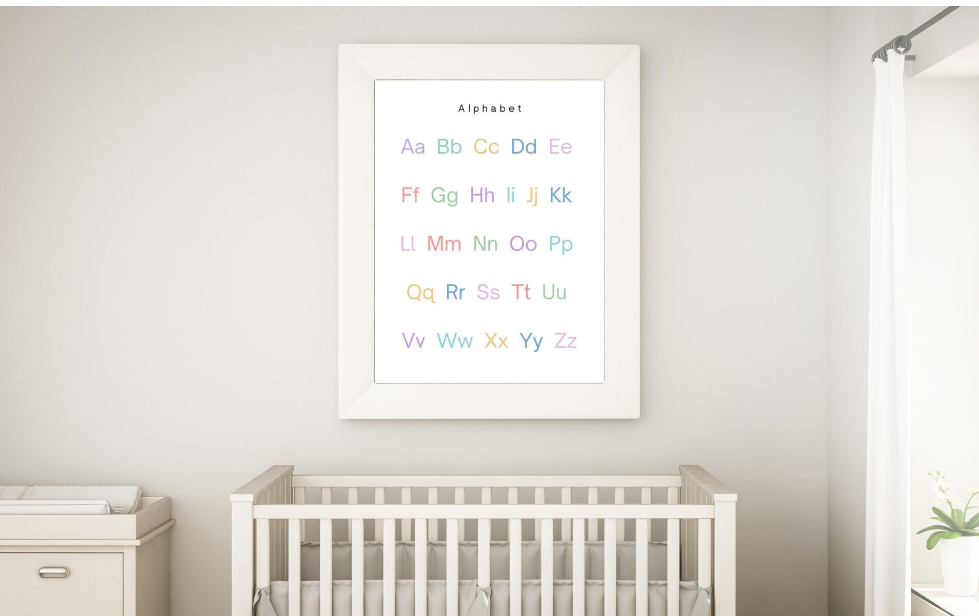 Colorful Alphabet Poster | Educational Alphabet Wall Art | Classroom ...