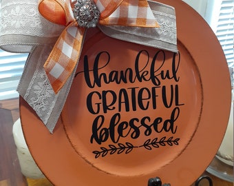 Decorative Fall Charger Plate - Etsy