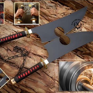 Double Anime Sword, Anime Cosplay, Handmade Anime Training Sword, Real ...