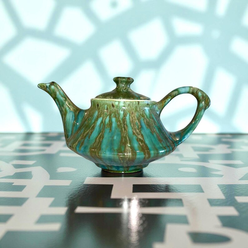 Vintage MCM Monterey Jade Pottery Teapot – Handmade, Signed J.B. 1968 ...