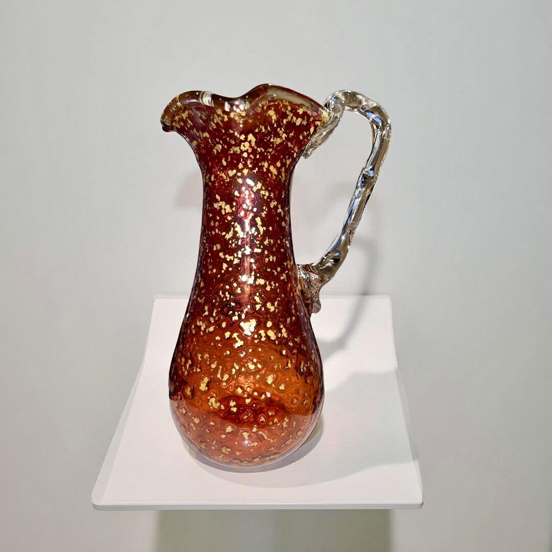 Antique English Art Nouveau Stevens & Williams Ltd. Spangle Glass Vase ...