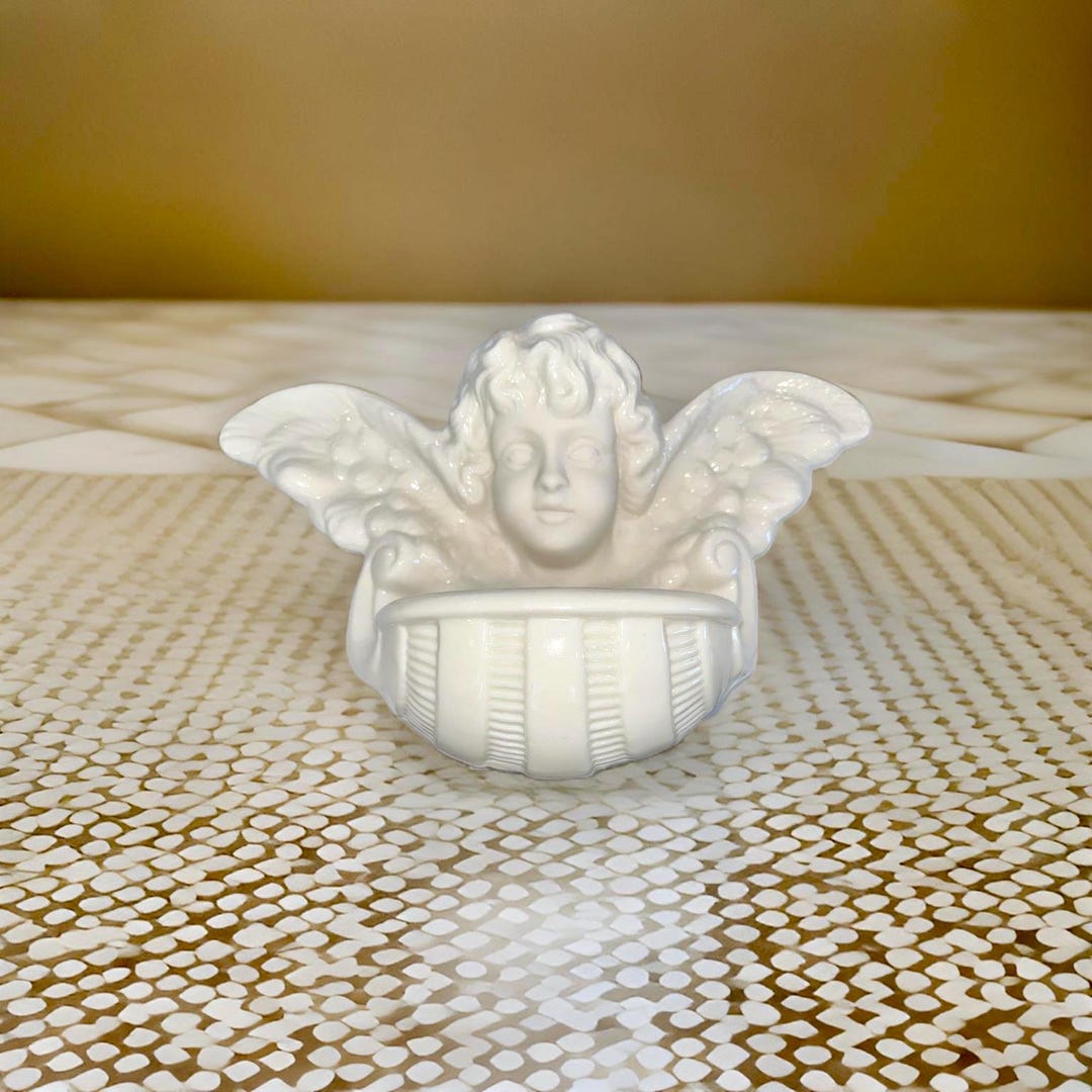 Belleek 3rd Green Mark Angel Wall Pocket (1965-1980) | Vintage Irish ...
