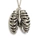 Gothic Rib Cage Necklace Anatomical Ribcage Silver Skeleton - Goth ...