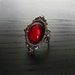 Victorian Gothic Ring - Ruby Red Ornate Silver Filigree Steampunk Ring ...
