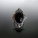 Victorian Gothic Ring - Black Onyx Gemstone Ornate Filigree Steampunk ...