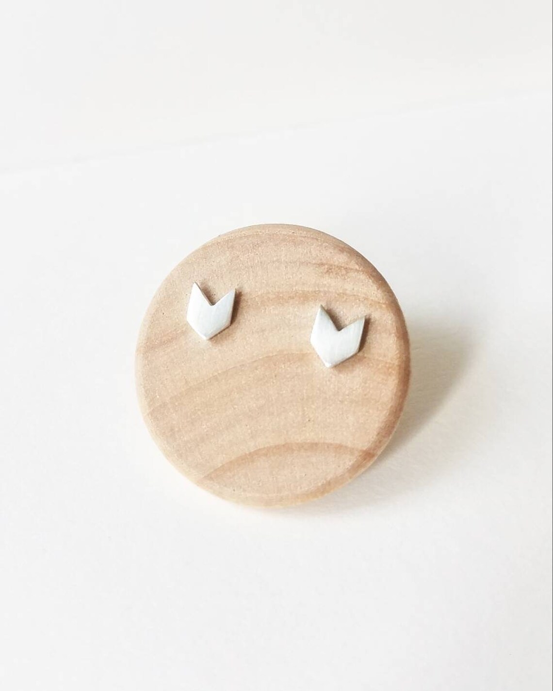 Chevron Studs in Sterling Silver. Minimalist Sterling Silver Studs ...