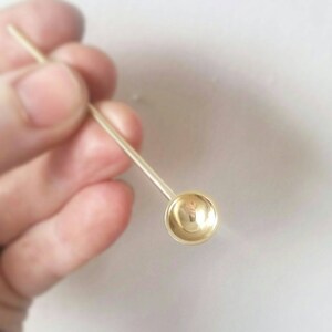 Solid Brass Small Salt or Spice Spoon. Hostess Gift. Chef's Gift. Food ...