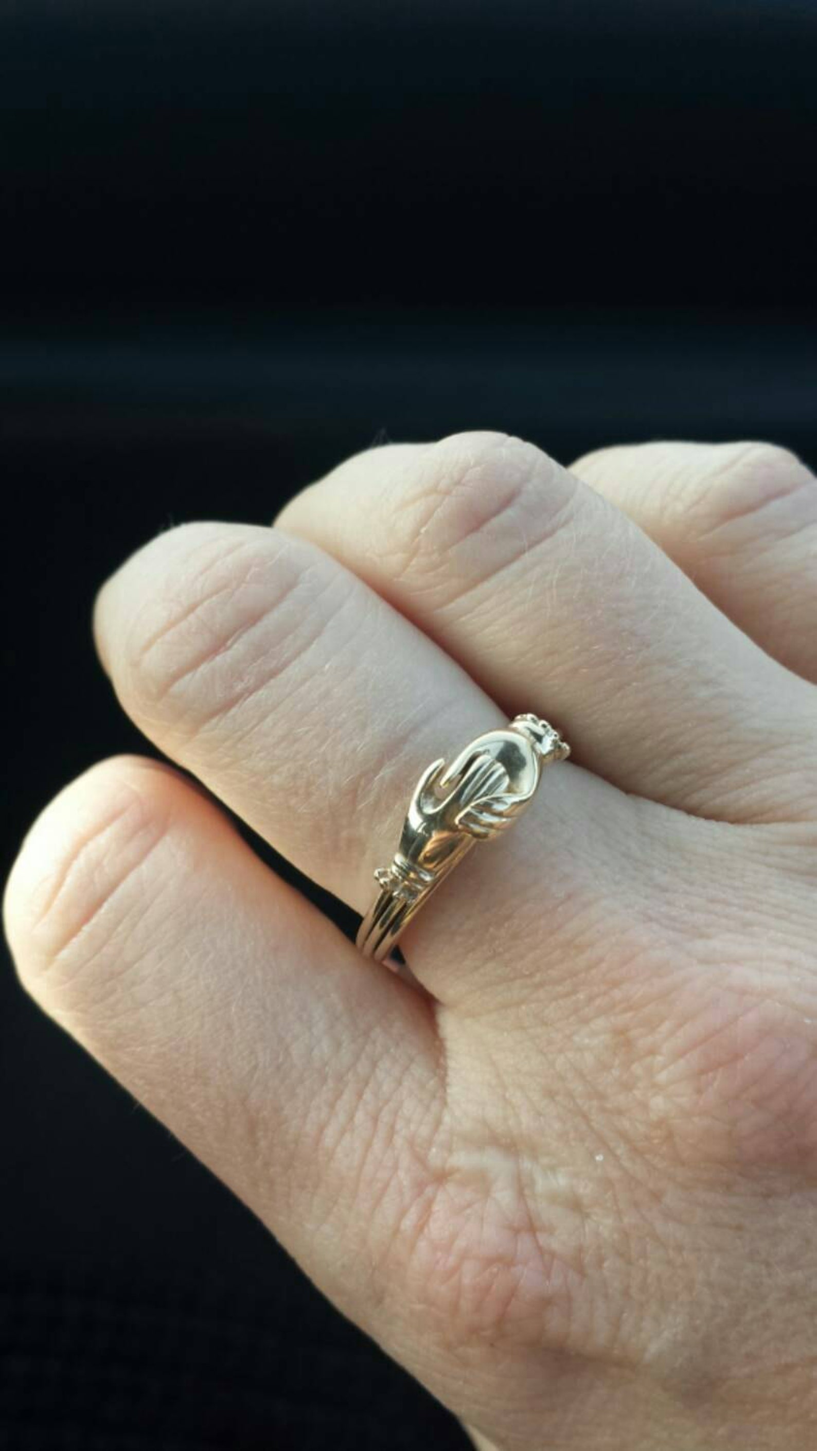 14K Gold Gimmel Ring Antique Fede Ring Gold Engagement Ring | Etsy