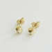 14K Gold Pebble Stud Earrings. Faceted Pebble Stud Earrings in 14K Gold ...