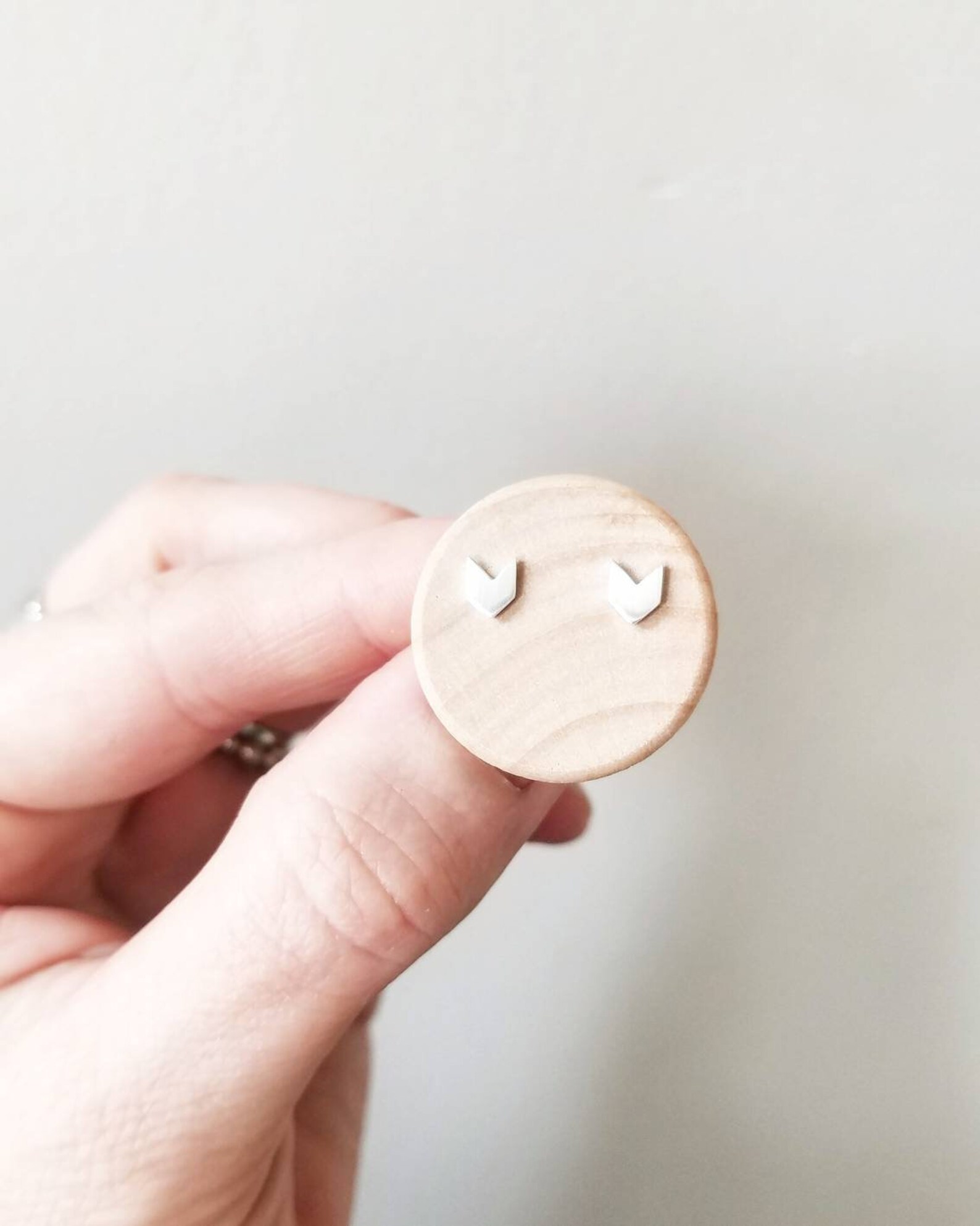 Chevron Studs in Sterling Silver. Minimalist Sterling Silver Studs ...