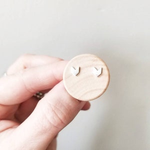 Chevron Studs in Sterling Silver. Minimalist Sterling Silver Studs ...