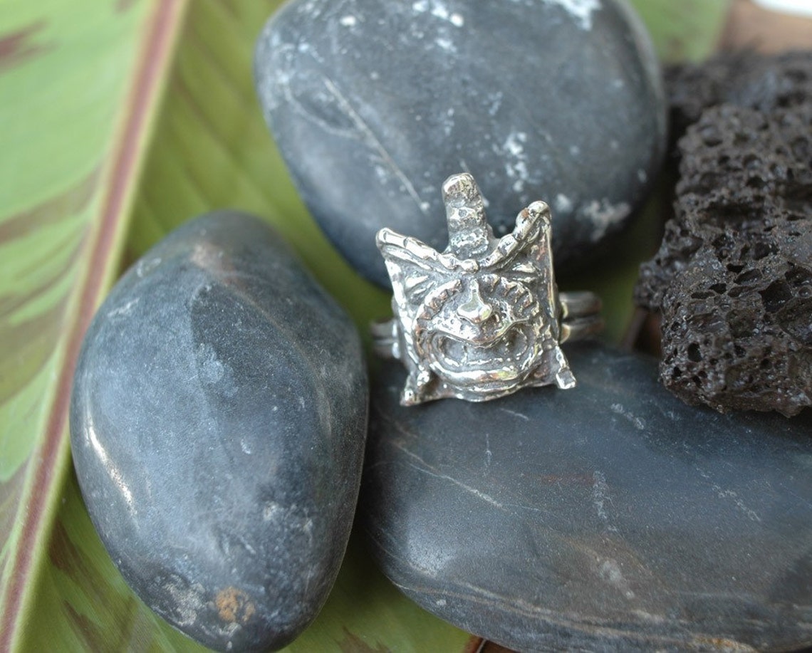 The Fertility Tiki Ring small Design in Sterling Silver | Etsy