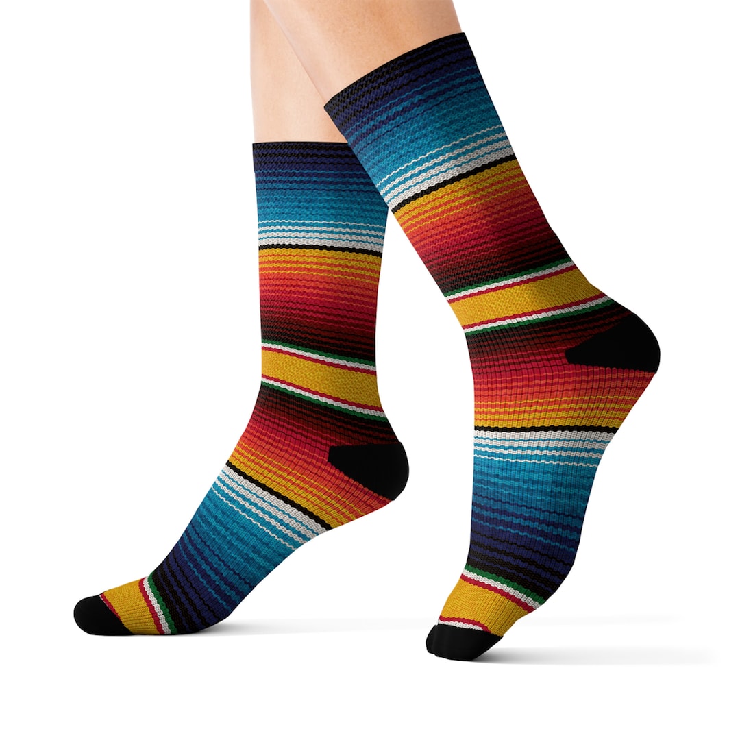 Hi Octane Lowrider Serape Sunset Socks - Etsy