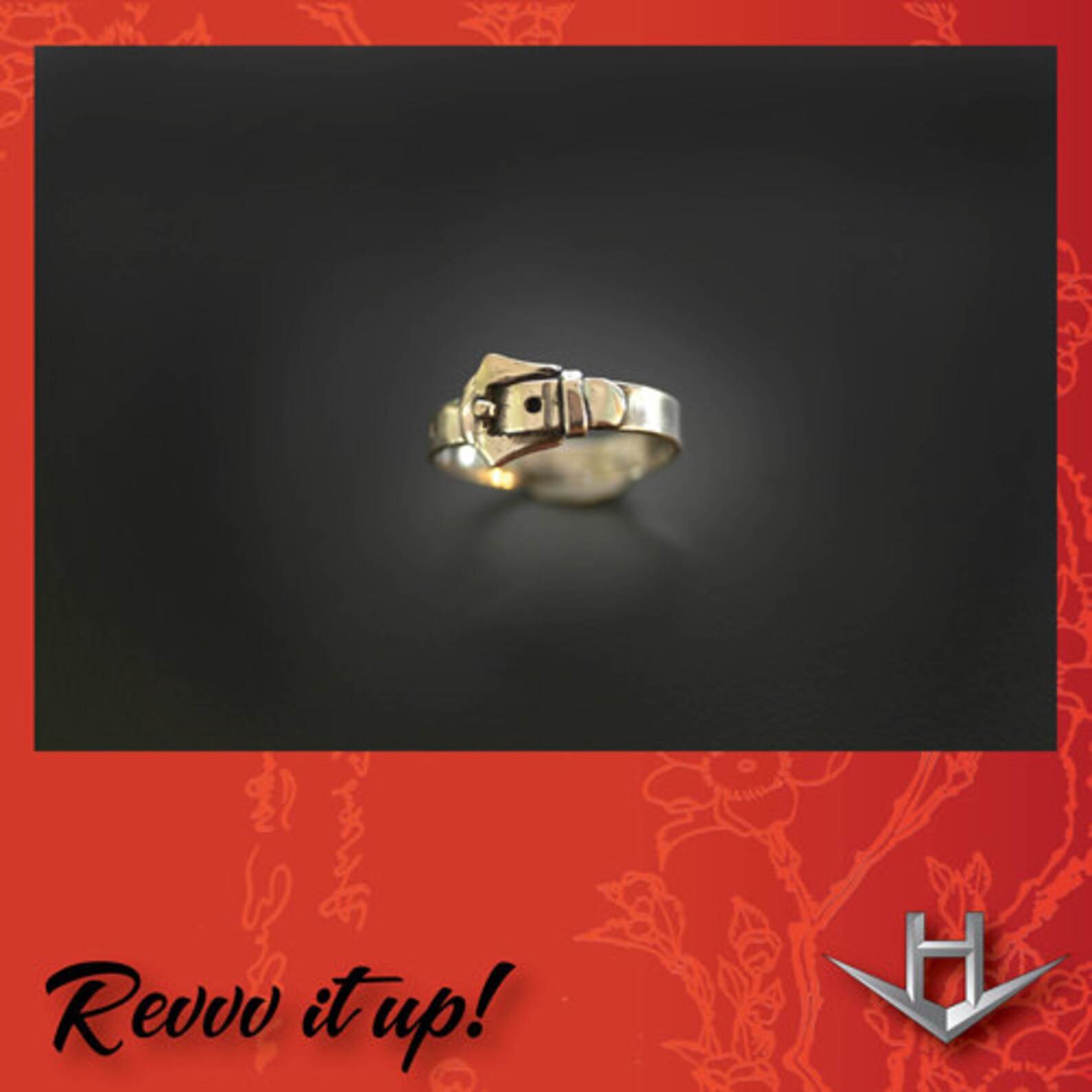 Belt Buckle Ring in White or Gold Bronze | Etsy