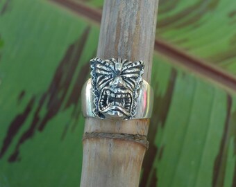 The Fertility Tiki Ring small Design in Sterling Silver | Etsy