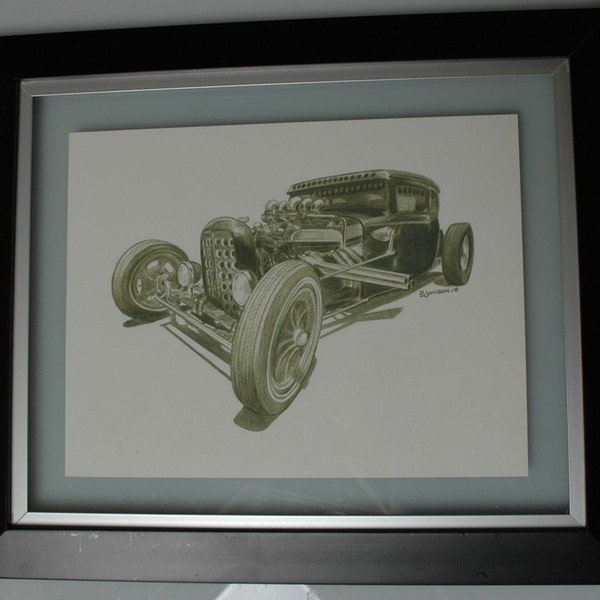 Hot Rod Drawing - Etsy