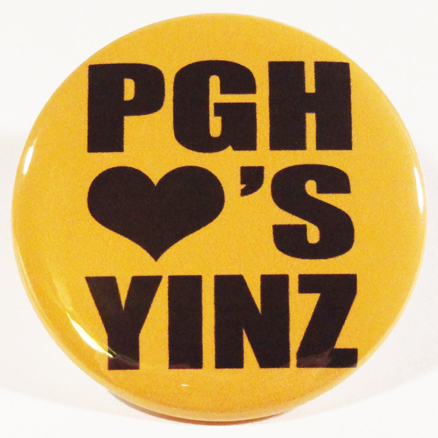 LARGE Black and Gold Pittsburgh Pride Slang 2.25 Inch Pinback Buttons ...