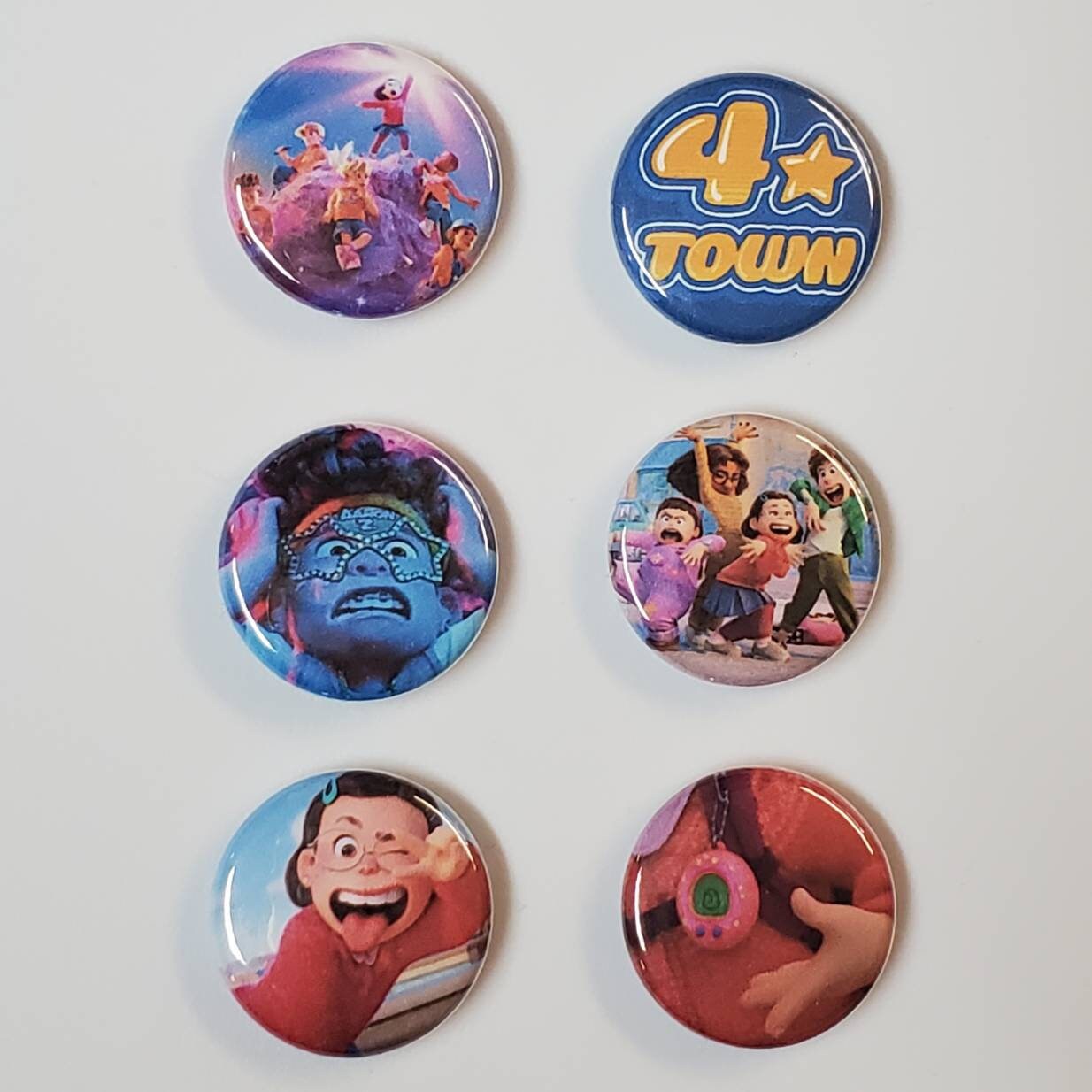 Turning Red Disney Pixar ASSORTED 1 Inch Pinback Buttons Set of Six 6 ...