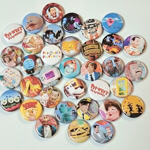 Peewee's Playhouse Retro Assorted 1 Inch Pinback Buttons - Set of Six ...