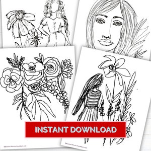 Adult Coloring Books for Stress Relieving, Pdf Coloring Pages, Digital ...