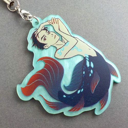 Georgi Popovich Merman Acrylic Charm - Etsy