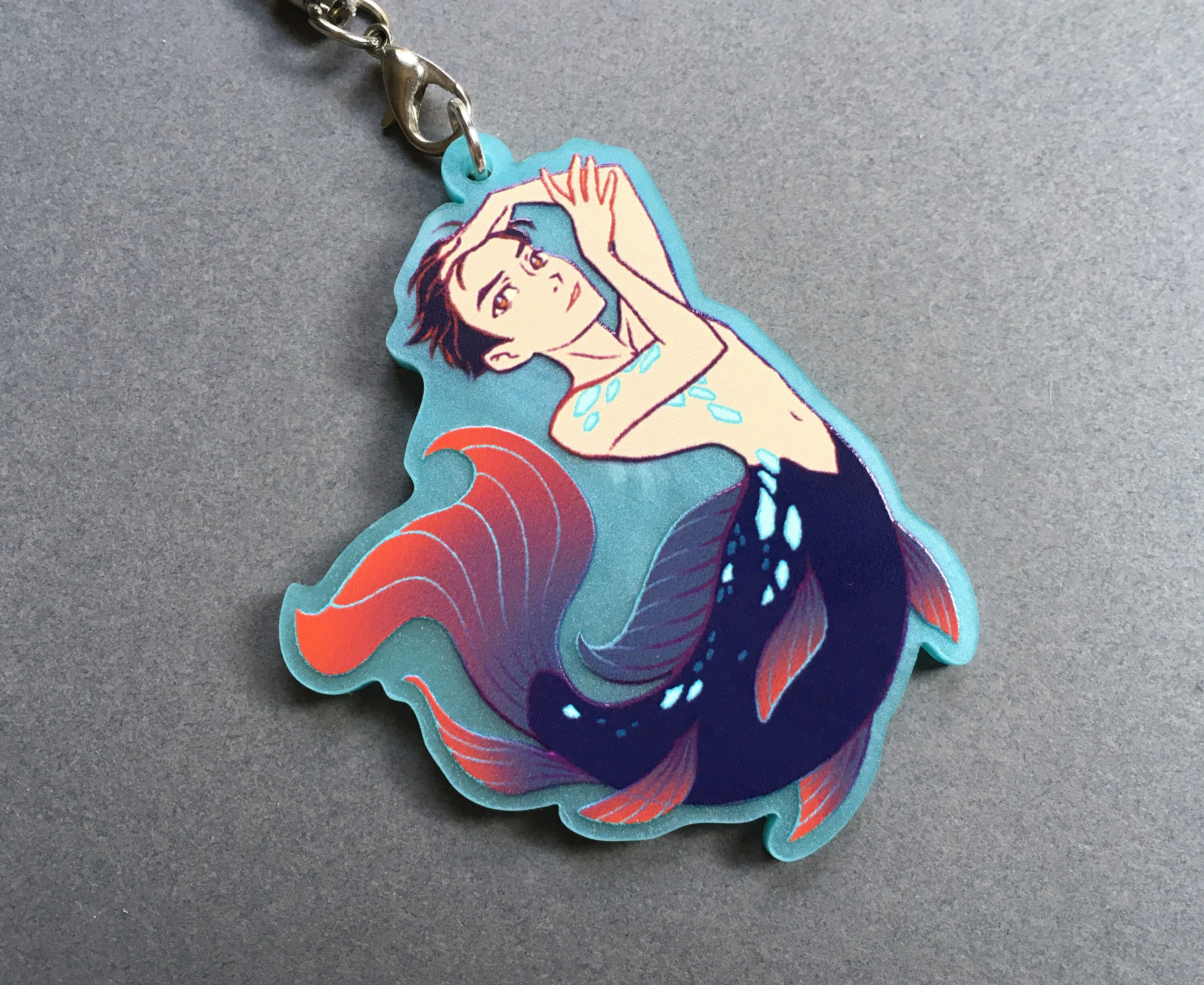 Yuuri Katsuki Merman Acrylic Charm | Etsy