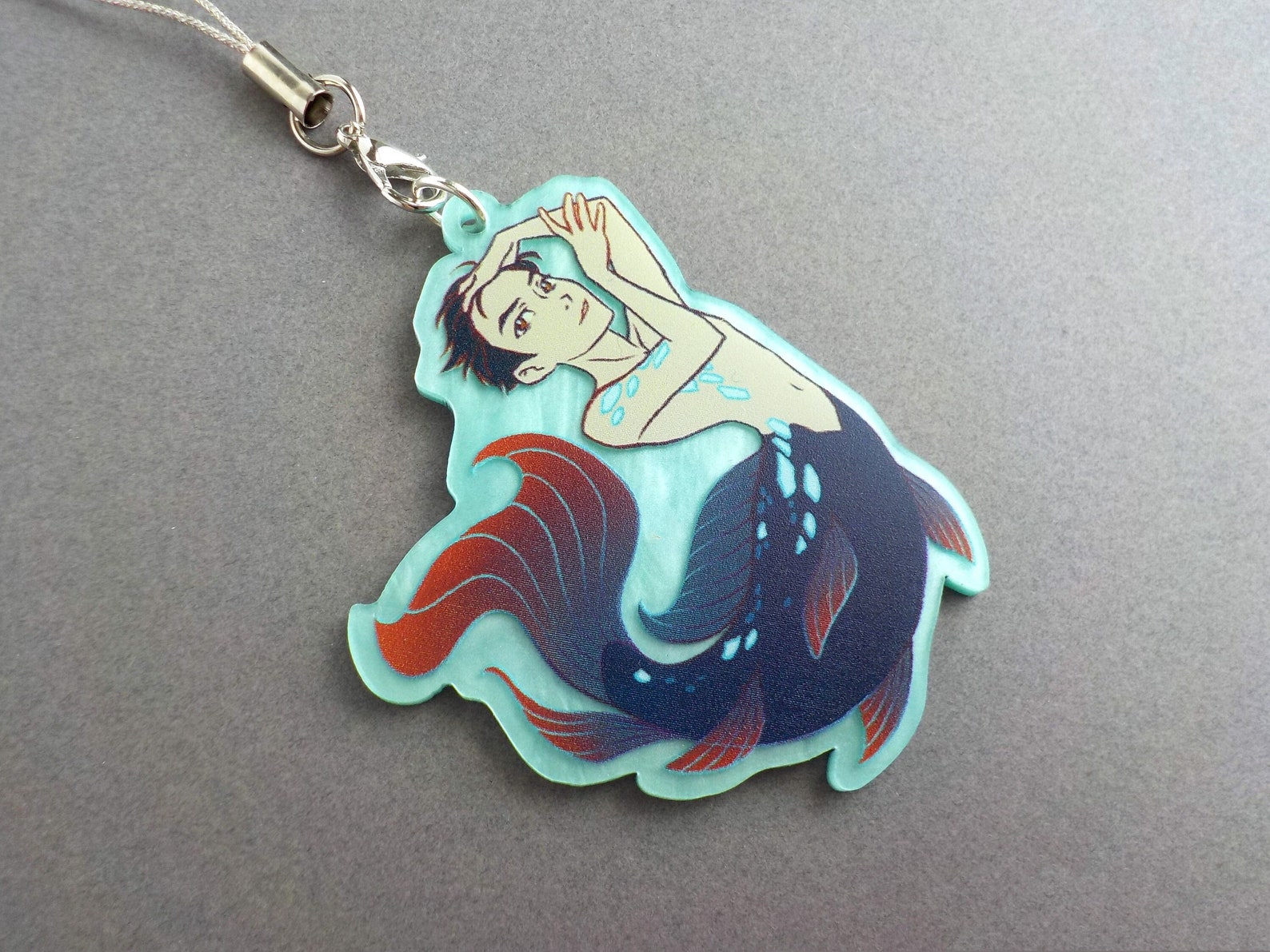 Yuuri Katsuki Merman Acrylic Charm - Etsy