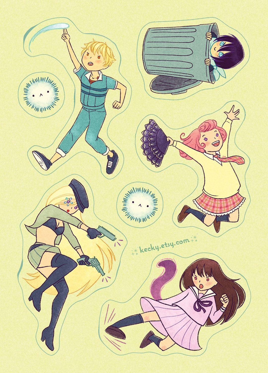 Noragami A6 Vinyl Sticker Sheet - Etsy