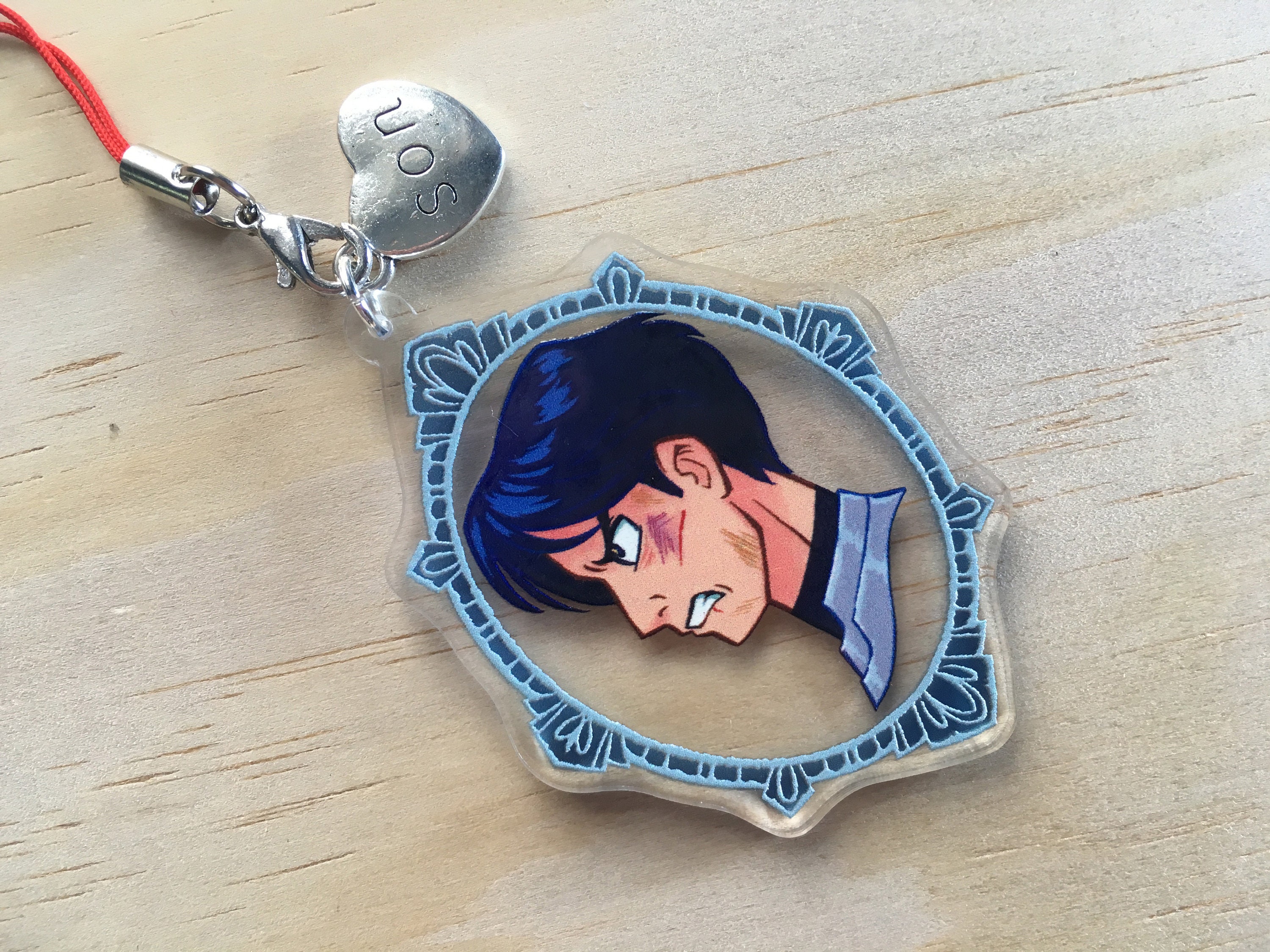Iida Tenya Hero Cameo Portrait Charm - Etsy