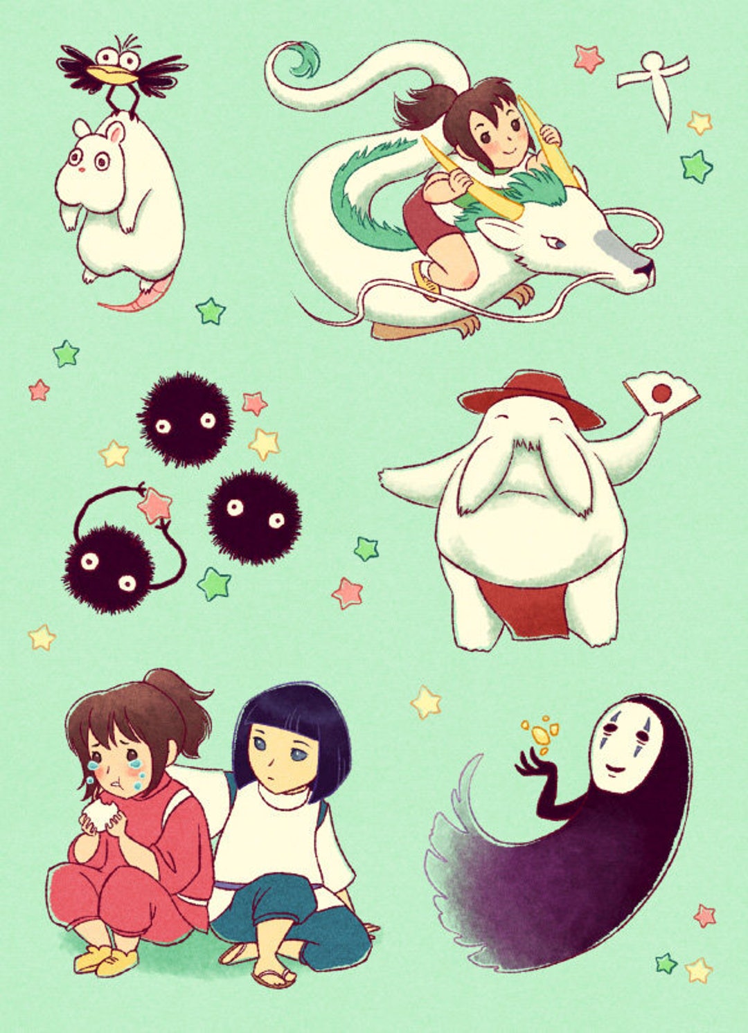 Spirited Away 5x7" Vinyl Sticker Sheet - Etsy