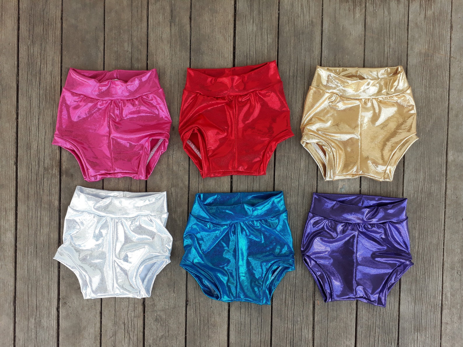 Shiny Metallic Bummies for baby girl size 3 months to girls | Etsy