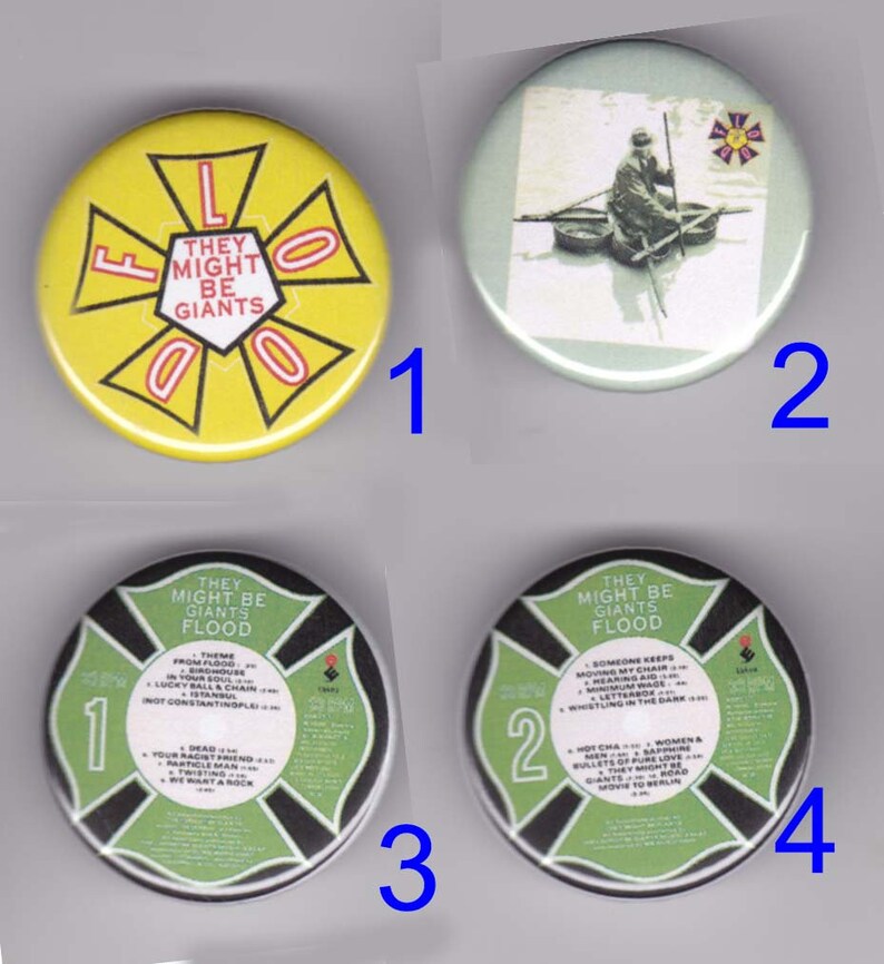 TMBG Flood album art button or magnet 4 design choices | Etsy